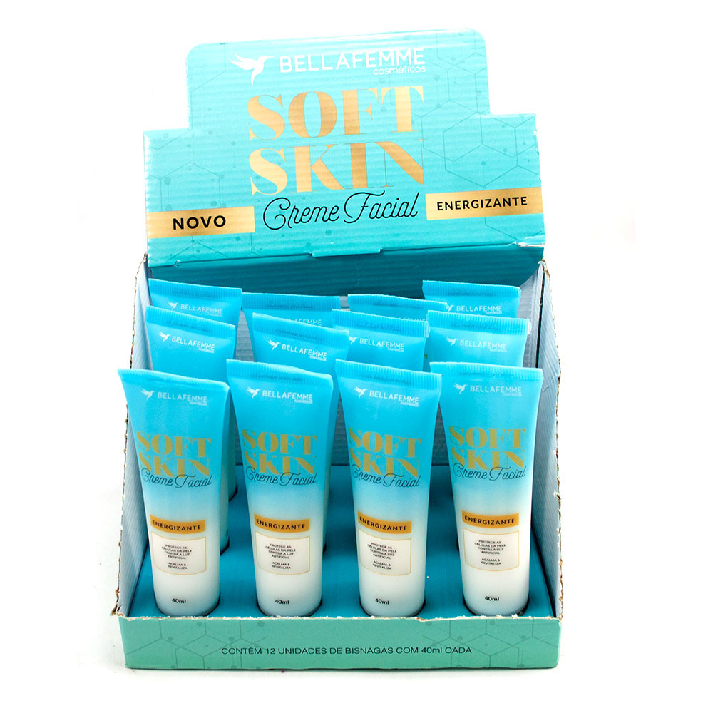 Box 12 Creme Facial Energizante Soft Skin Bella Femme SS8000